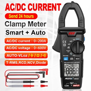 Digital Current Clamp Meter CM83D AC/DC 200A NCV Smart Hook Multimeter ...