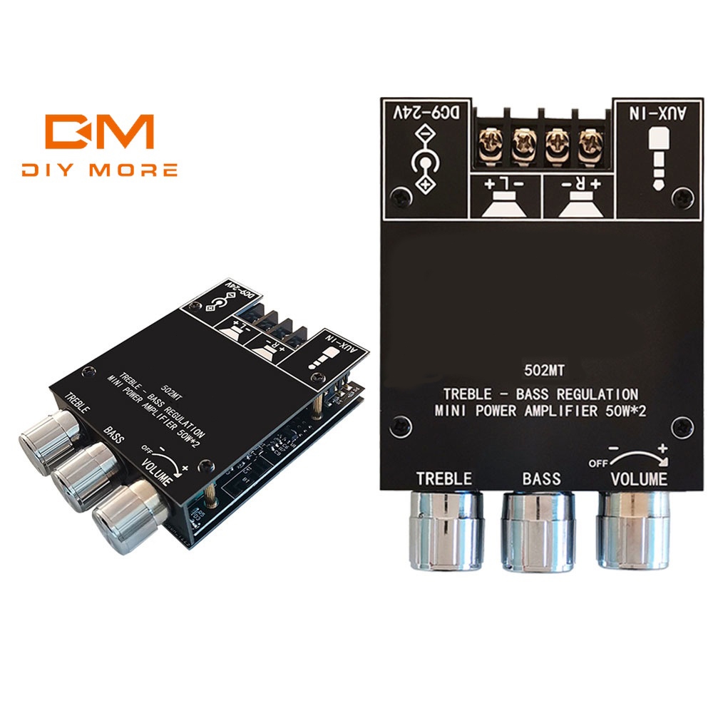 DIYMORE 2 X 50w Bluetooth 502mt 5.0 Amplifier Board Channel High Power ...