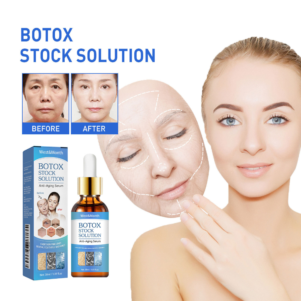 Stock Solution Facial Serum, Botox Face Serum with Vitamin C, Collagen ...