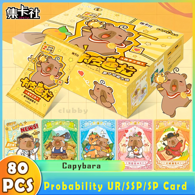 Capybara card rare UR/SP/SSP flash game card cute Cartoon Collection ...