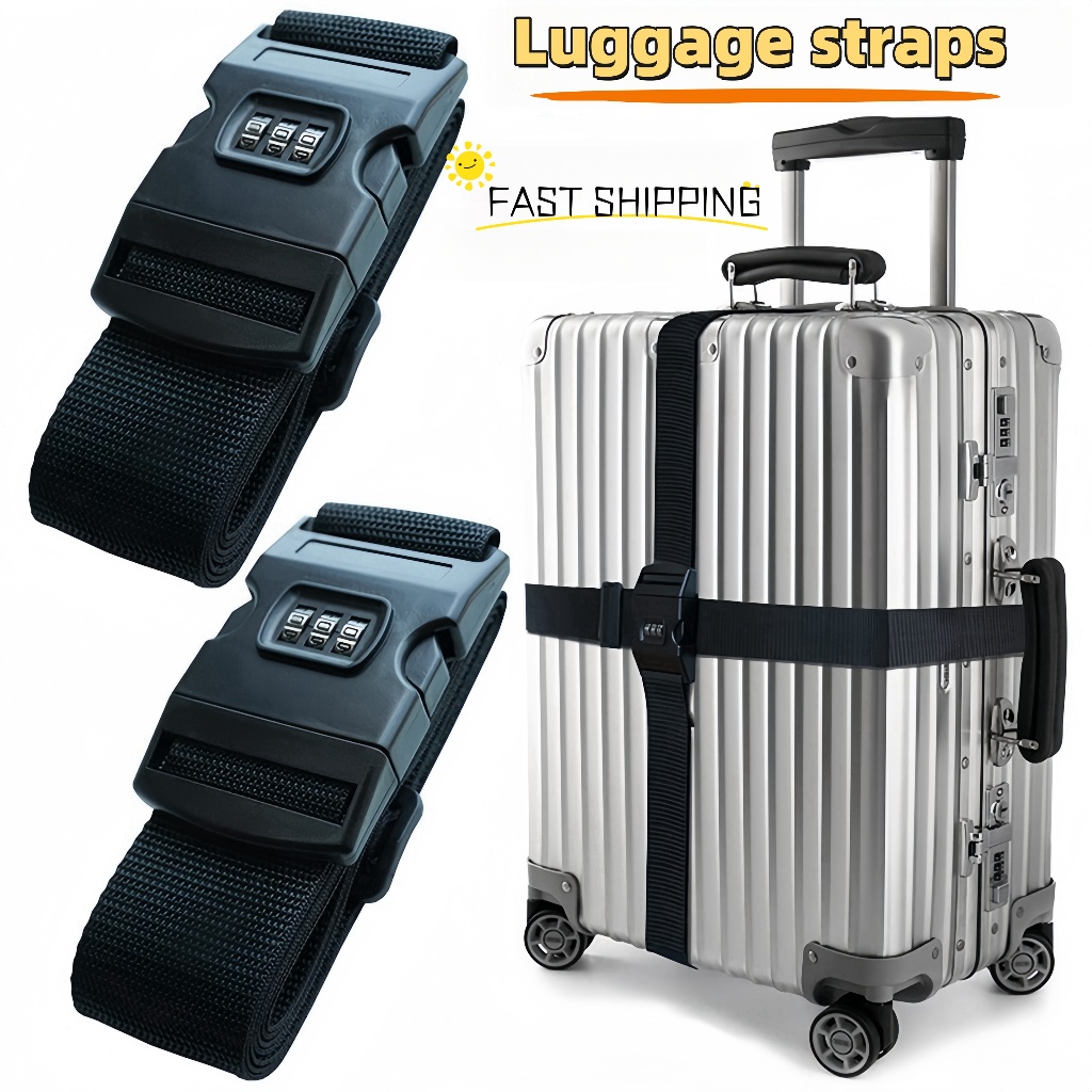 Cross Luggage Straps Adjustable Luggage Straps with Combination Lock ...