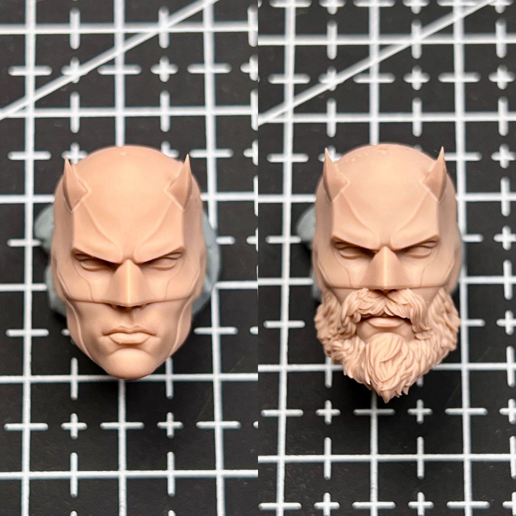 Unpainted 1/12 Scale Daredevil Comic Version Head Carved Model Fit For 6 inches SHF MEZCO ...