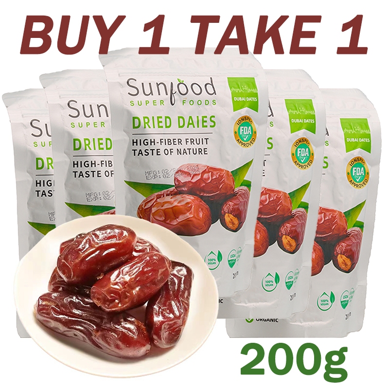 20pcs 200g Dried Dates Pitted Dates Organic Healthy Fruit Snacks Free ...