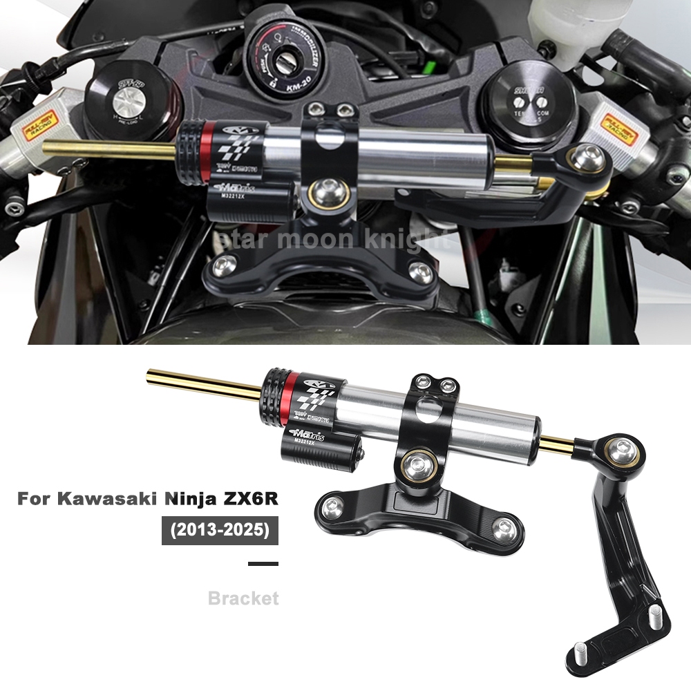 Motorcycle Handlebar Steering Damper Kit For Kawasaki Ninja ZX-6R ZX 6R ...