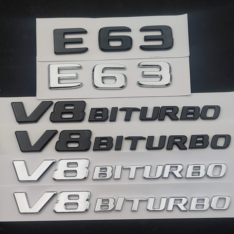 3d Black Chrome Letters For Car Trunk Stickers Mercedes Benz E63 AMG ...
