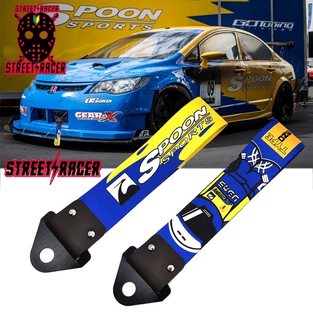 JDM Spoon Sports Car Tow Rope Hook Fashion Tags Auto Tow Strap ...
