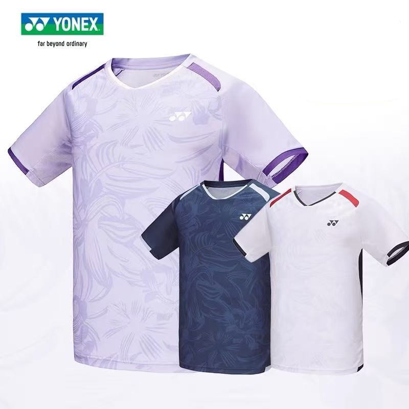 YONEX badminton shirt, men's and women's quick drying breathable short sleeved top | Shopee ...