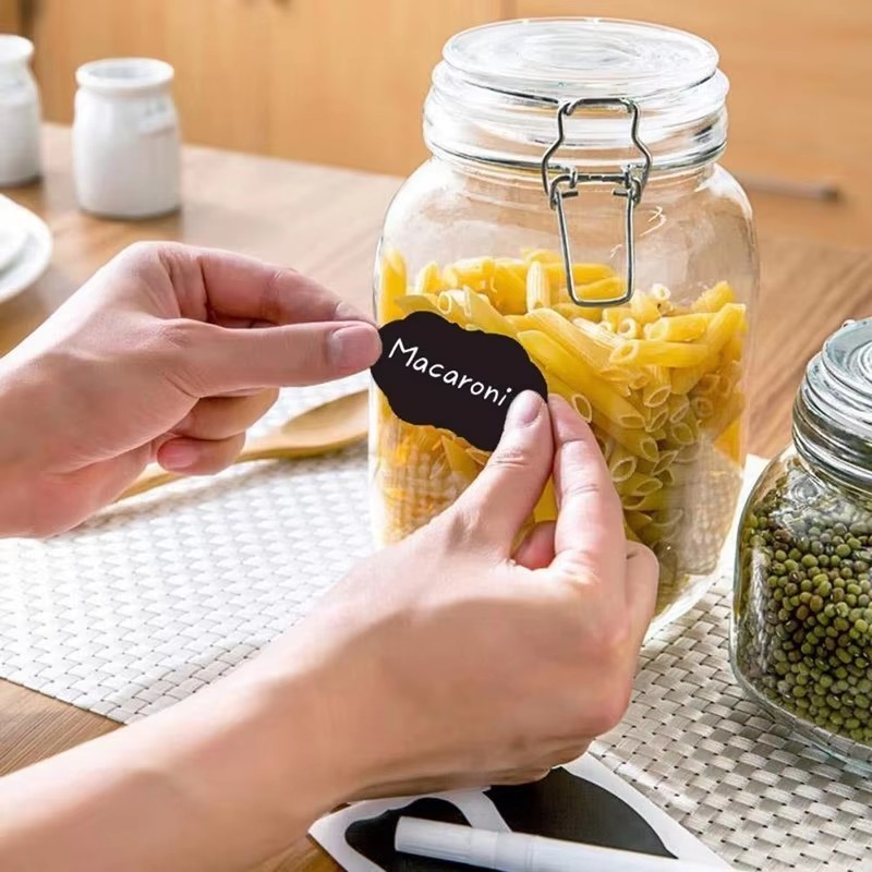 36pcs Waterproof Jars Sticker / Kitchen Jars for Spices Labels Sticker ...