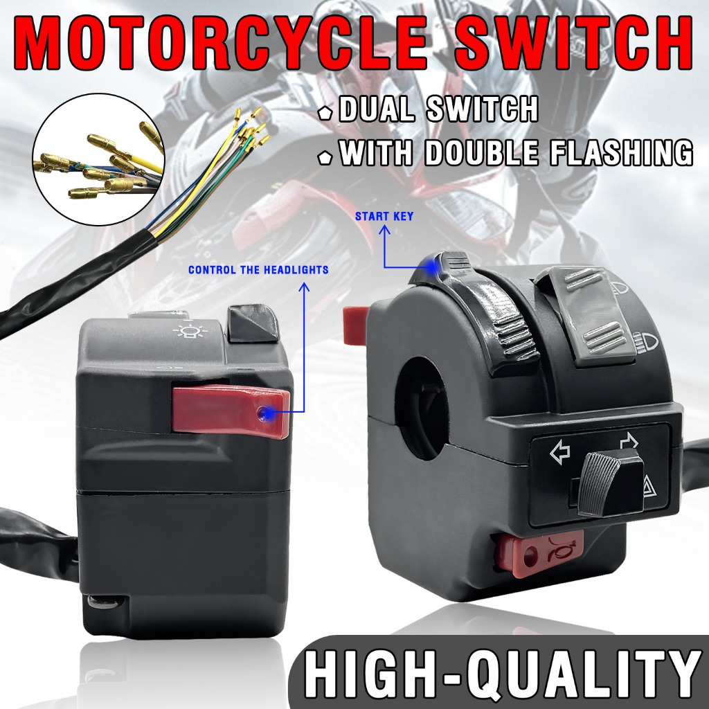 22mm Universal Motorcycle Modification Left Switch Combination Switch ...