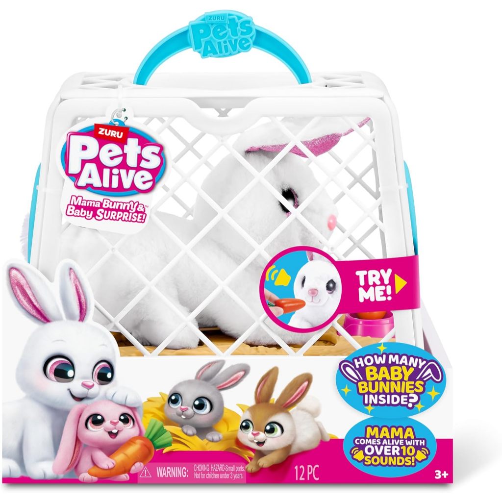 Pets Alive Mama Bunny & Baby Surprise, Series 1, Electronic Pet by ZURU ...