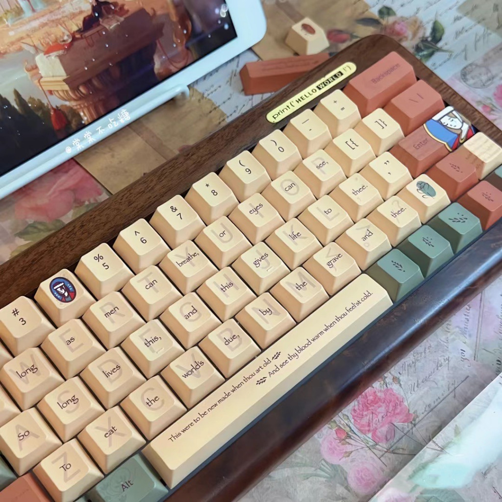 Walking Poet Keycaps 143 Keys Cherry Height PBT Material Keycap Five ...