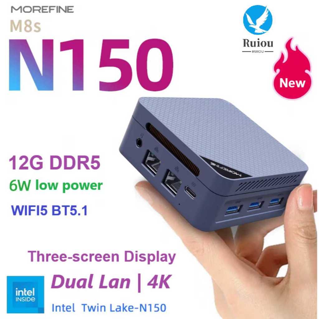 2025 Morefine M8S Intel N150 MINI PC Windows 11 Pro LPDDR5 12GB 512GB ...
