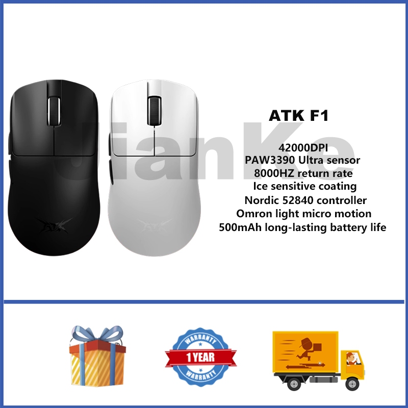 ATK F1 Wireless Mouse PAW3950 Ultra 42000DPI Lightweight Dual Mode ...
