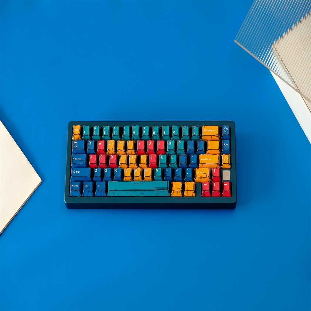 GMK Color Swatches Theme Keycap Set 145 Keys PBT Custom Manga Style ...