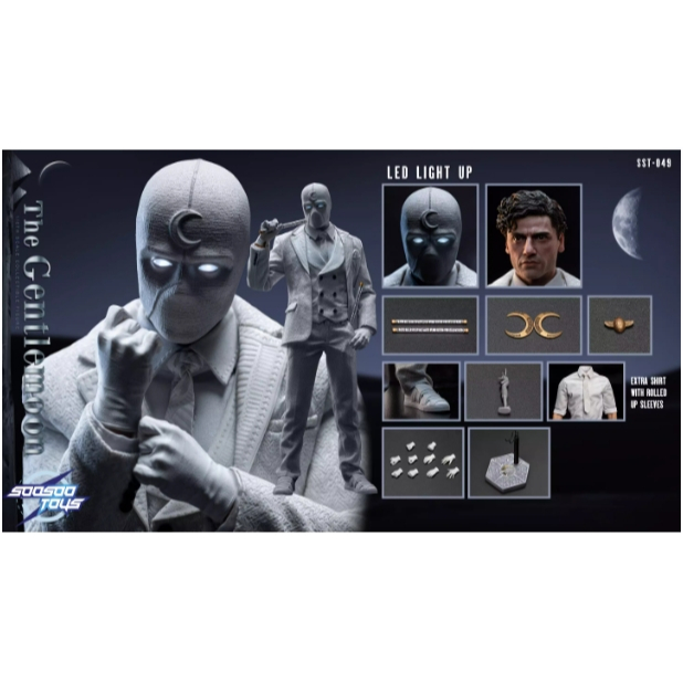 Soosootoys SST049 Moon Warrior Moonlight Knight 1/6 Action Figure Model ...