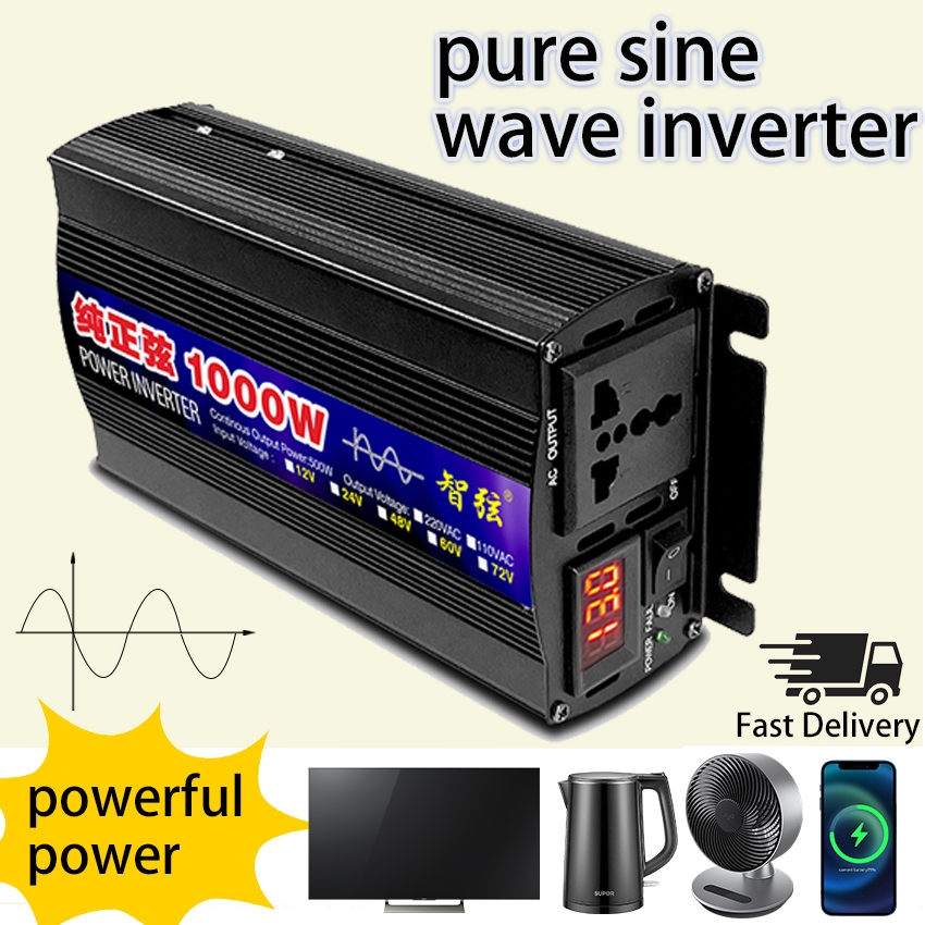 Pure Sine Wave Inverter DC 12V 24V to AC 220V 60HZSolar Inverter 1000W1600W 2000W3000W 4000W ...
