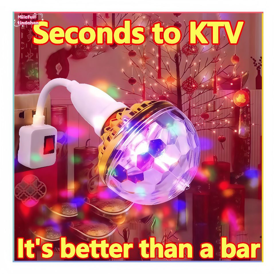 Colorful Rotating Light Bulb KTV Seven Color Flashing Stage Room ...
