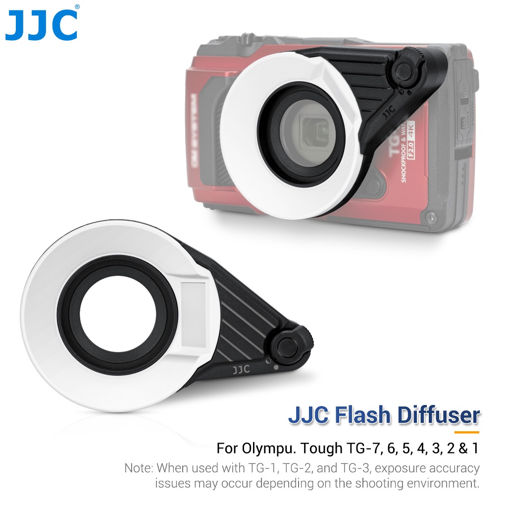 JJC Flash Diffuser for Olympus Tough TG-7 TG-6 TG-5 TG-4 TG3 TG2 TG-1 TG7 TG6 TG5 Camera Replace ...