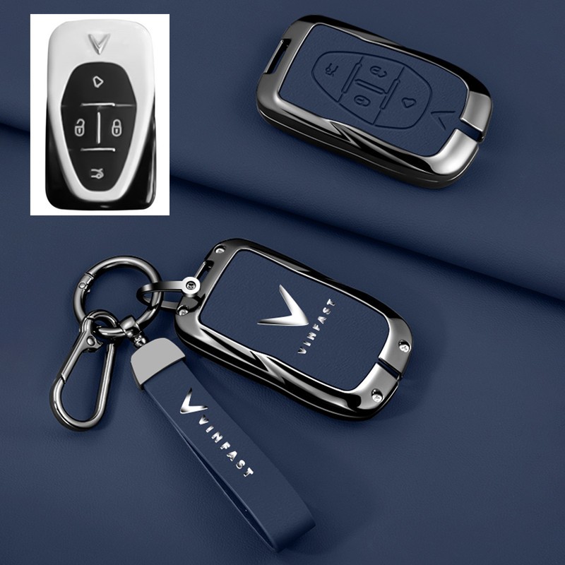Zinc Alloy Leather Key Case Cover for Vinfast VF6 VF7 VF8 VF9, 6 colors ...
