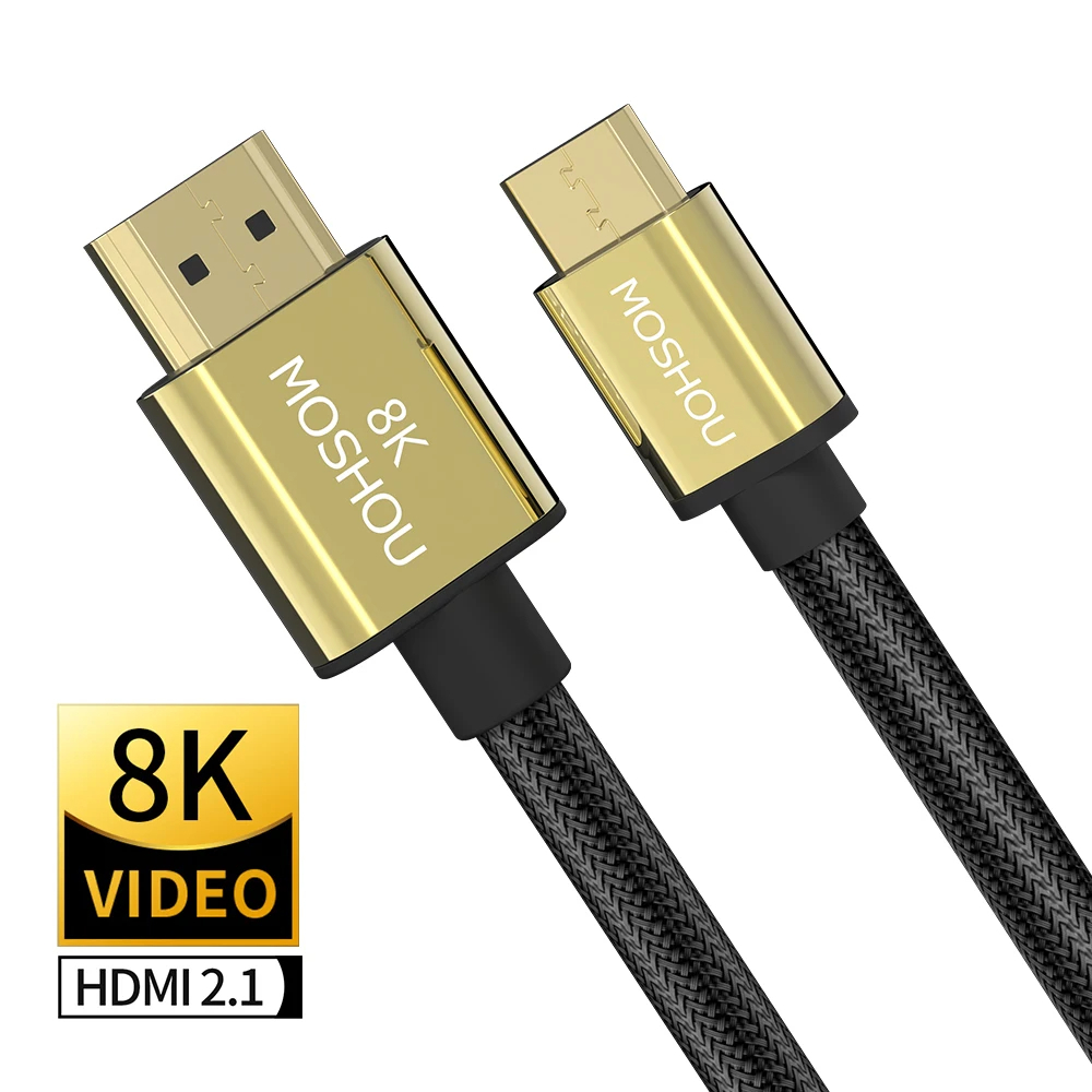 MOSHOU HDMI 2.1 Cable 8K 60Hz 4K 120Hz 48Gbps HDMI to HDMI MINI Cable ...