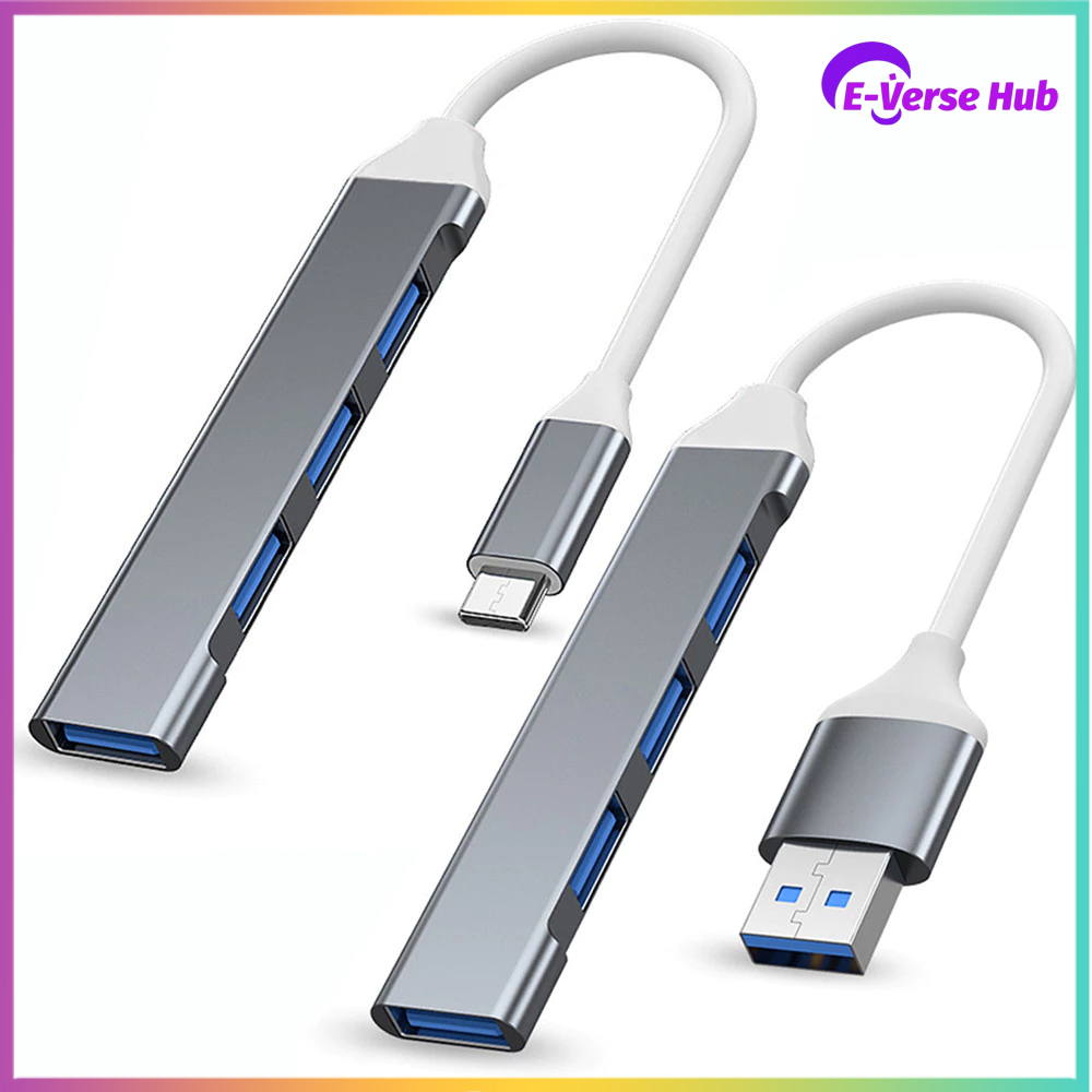 USB/Type-C/2in1 To 4 Usb Hub Expander Ultra-Thin Mini Portable 4-Port ...