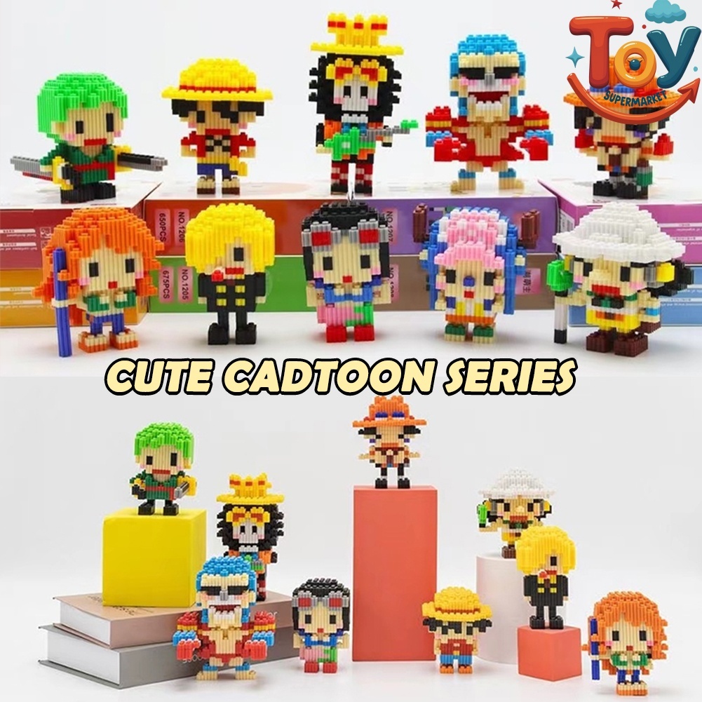 One Piece Luffy/Nami/Ace Assembly Building Block Toy Mini Character ...