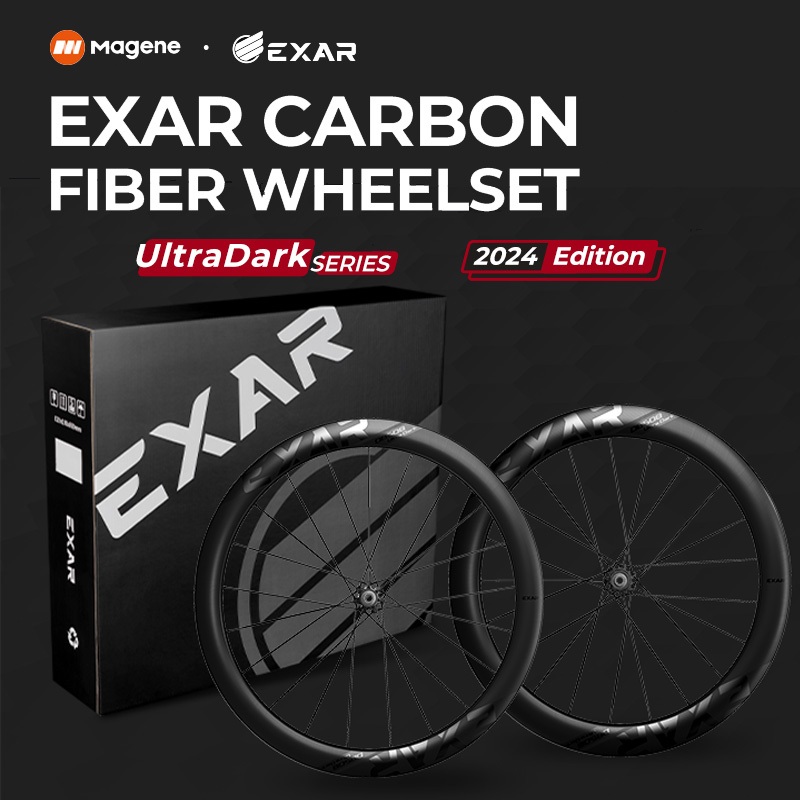 EXAR Ultra Dark Carbon Fiber Wheelset Integral Front Rear Wheels ...