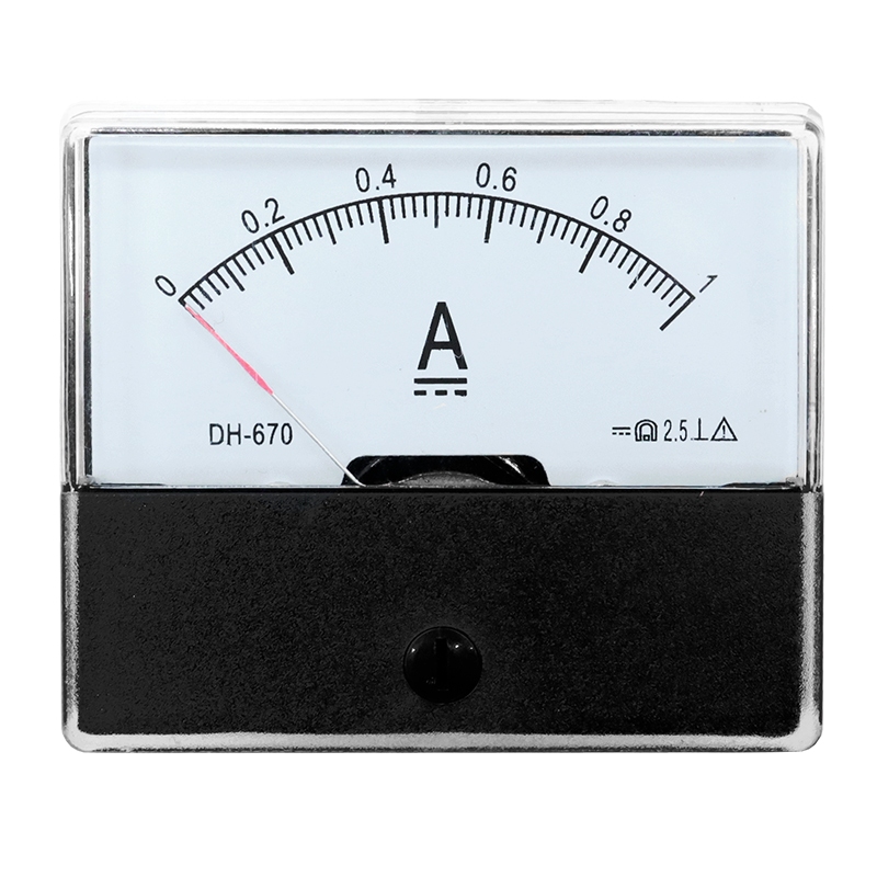 1-150A Square 70*60mm DC Current Ammeter Ampere Milliampere Analog ...
