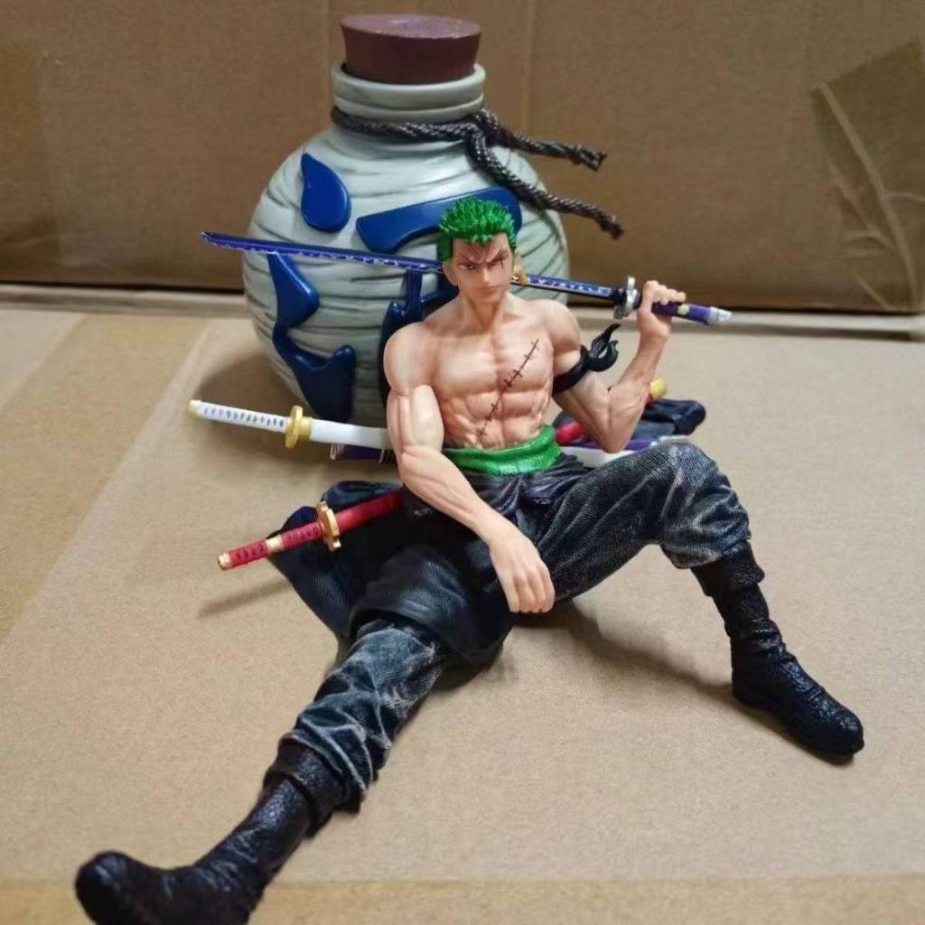 One Piece Action Figure HS Roronoa Zoro Figurine Gk with Wine Pot Zoro ...