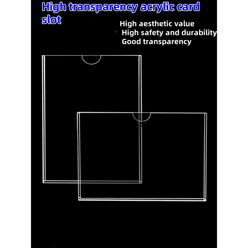 Acrylic Card Slot A3A4A5 File Slot Photo Label Double layer Paper Box ...