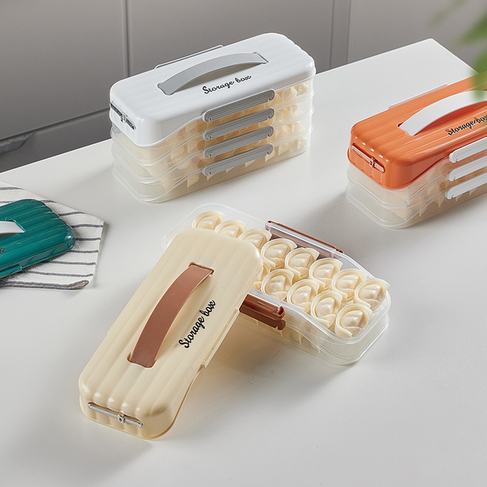 Household Dumpling Storage Box Organizer Anti-stick Design Food Storage ...