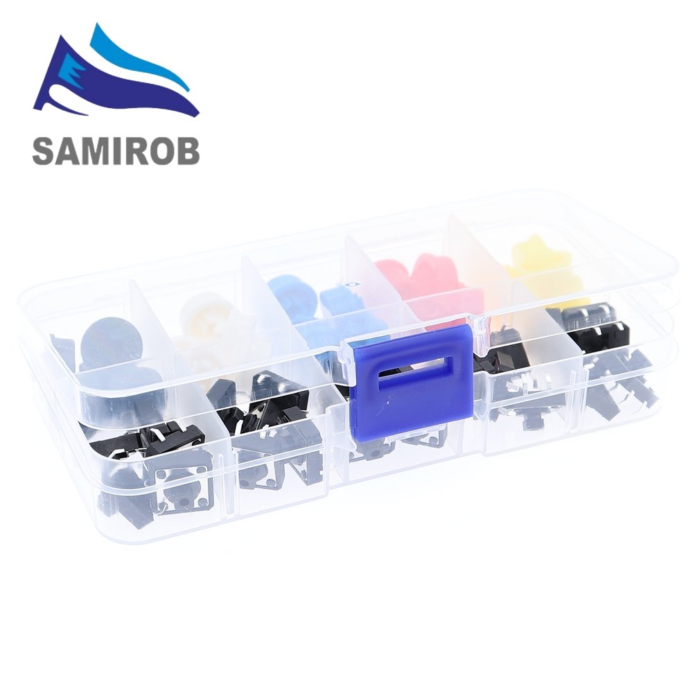 5 Colors 12*12*7.3MM Micro Switch Button Tact Cap Tactile Push Button ...