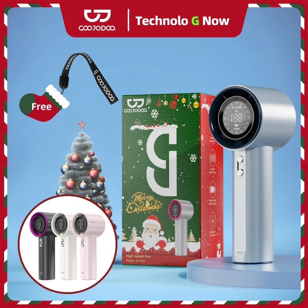 GOOJODOQ High Speed Handheld Fan Powered Portable Quiet Operation ...