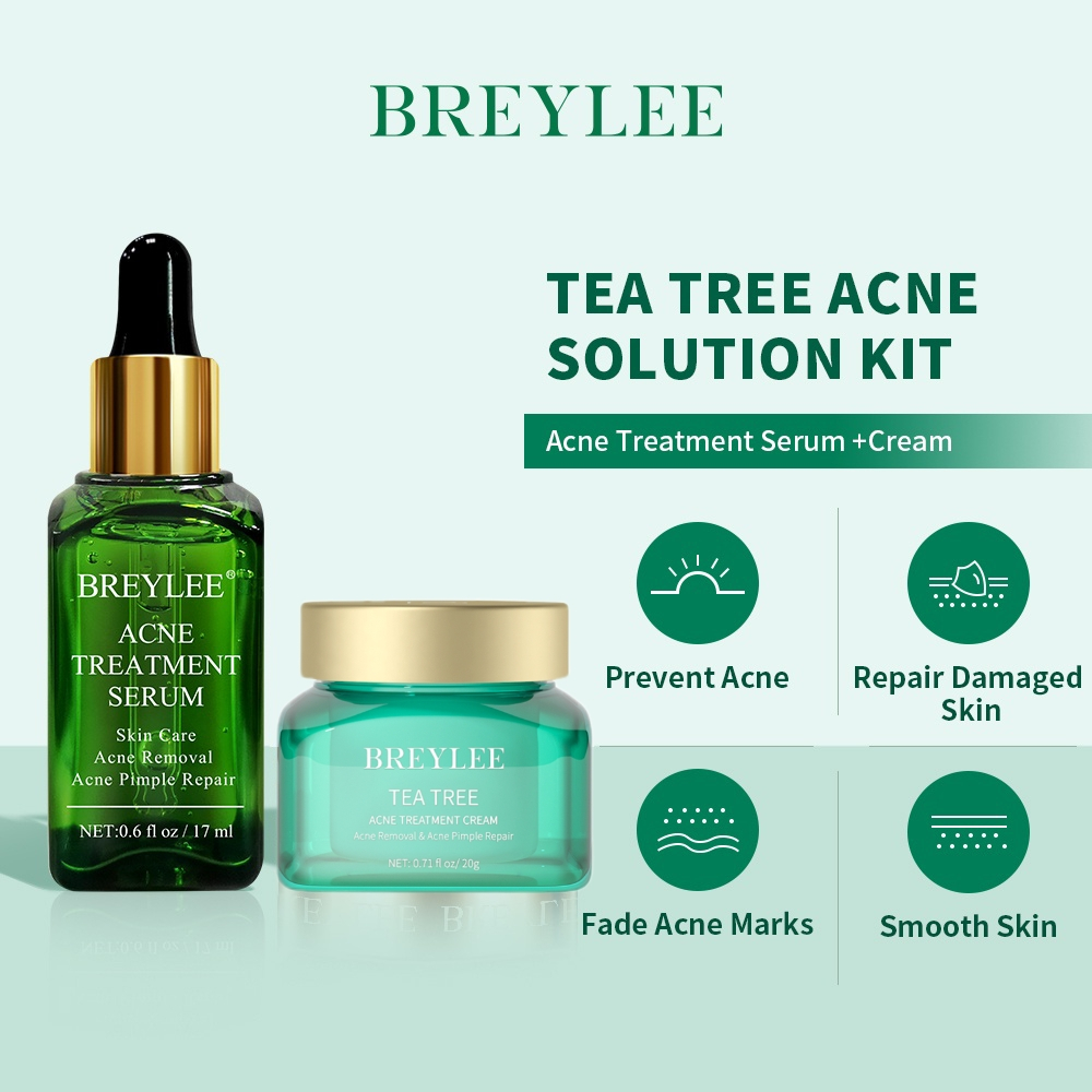 BREYLEE Acne Treatment Serum Facial Essence Anti Acne Cream Skin Care Whitening Pimple Remover ...