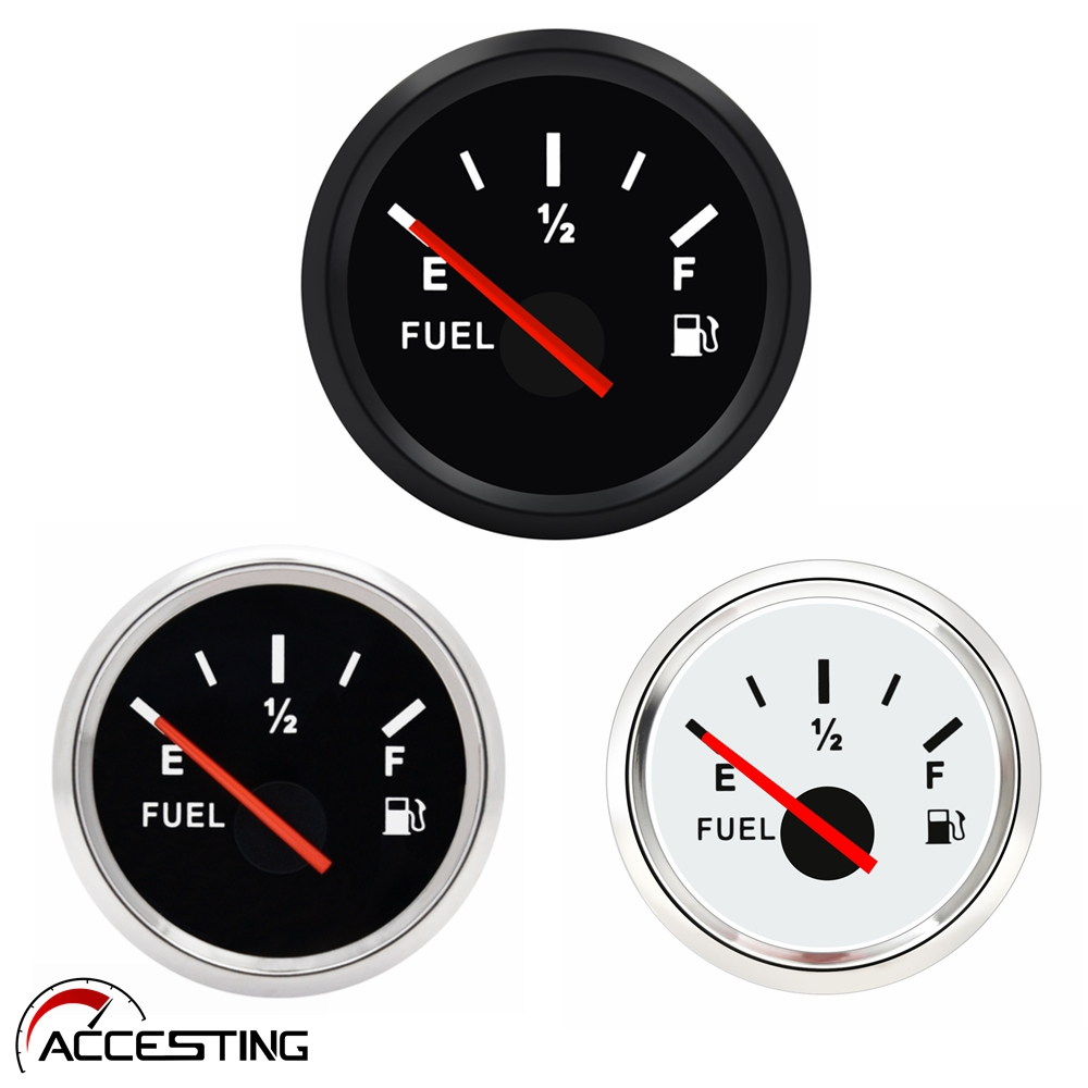 52mm Fuel Tank Fuel Level Gauge 0-190 Ohm with red Backlight S for ...
