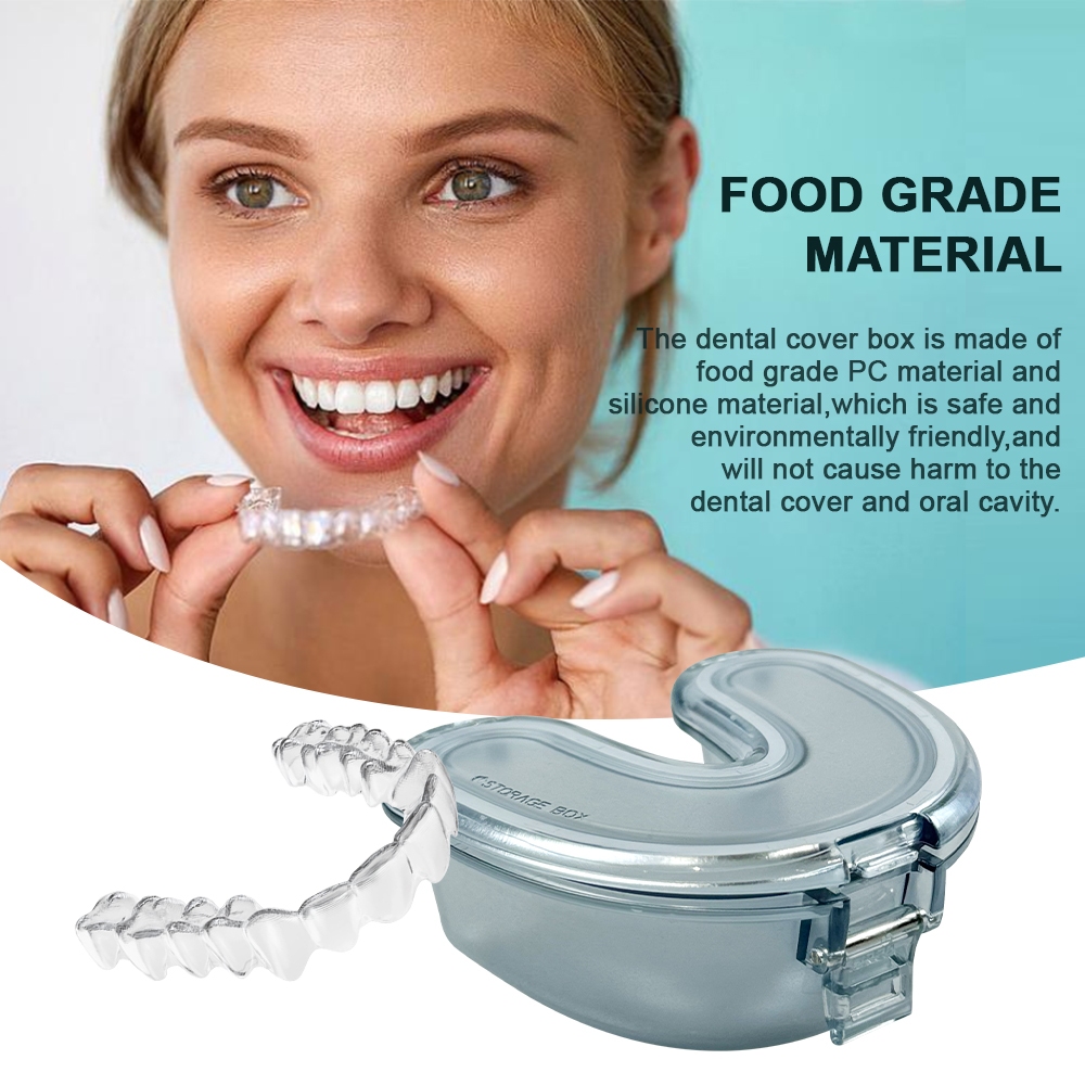 Sealed Braces Box Travel Retainer Case U-shaped Denture Holder ...