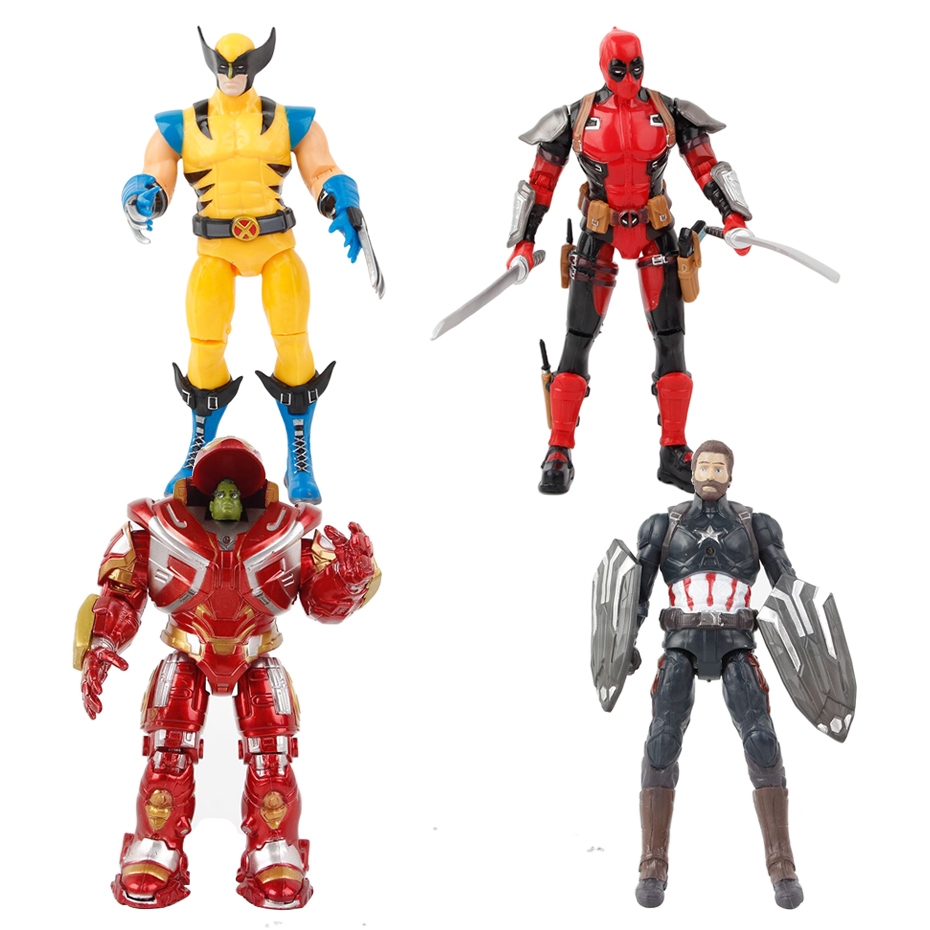 18cm Marvel The Avengers X-Men Superhero Deadpool Wolverine Captain ...