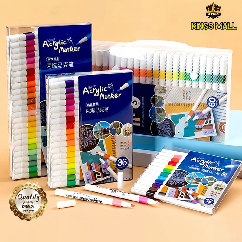 80 Colors Acrylic Marker Pen Set Colored Pen Coloring Set Highlighter ...
