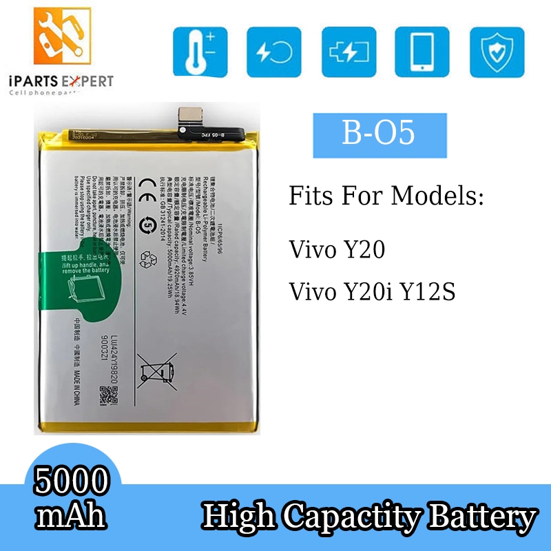 IPARTSEXPERT Original 5000mAh B-O5 Phone Battery For Vivo Y20 /Y20i ...