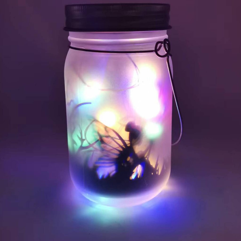 DIY Solar Mason Jar Lights, LED Elf Bottles 1 Pack, IP68 Waterproof ...