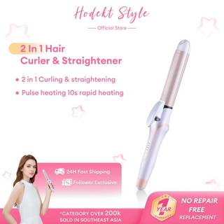 HODEKT 2 In1 Curler Iron And Hair Straightener Professional Curling ...