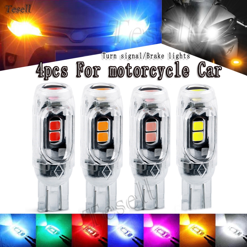 4pcs Flash Car T10 Led Bulb Turn Signal Light W5W 194 Width Indicator ...