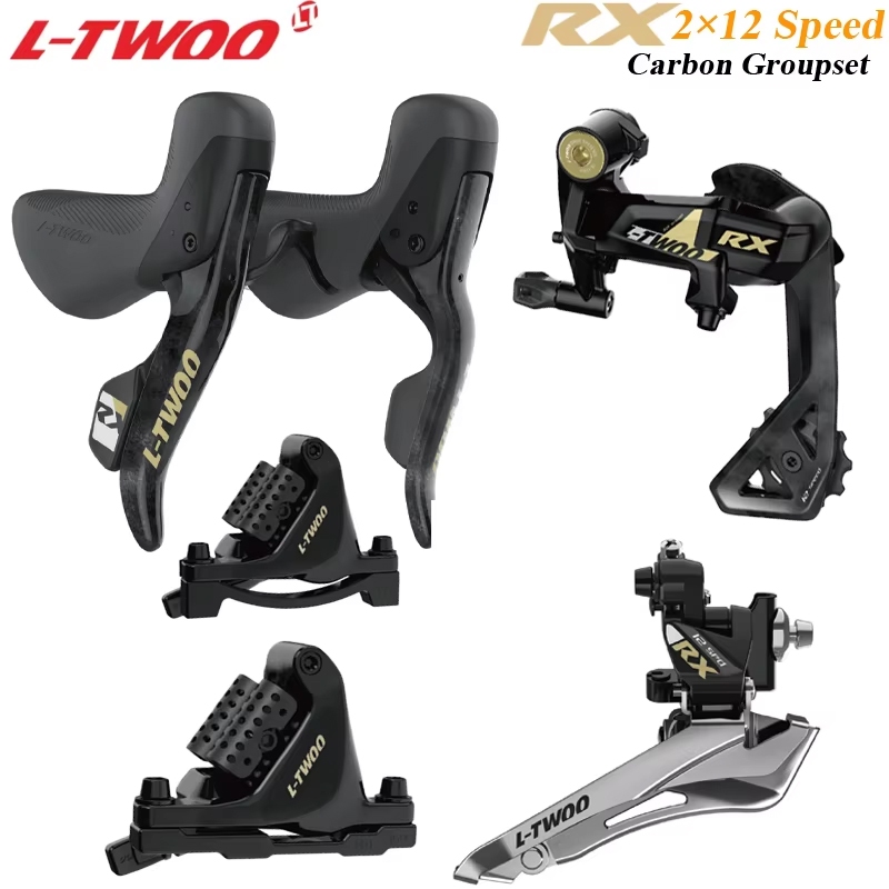 LTWOO RX 2×12 Speed Road Groupset 12S ST-R7020 Carbon Fibre Shifter FD-R5012 Rear Front ...