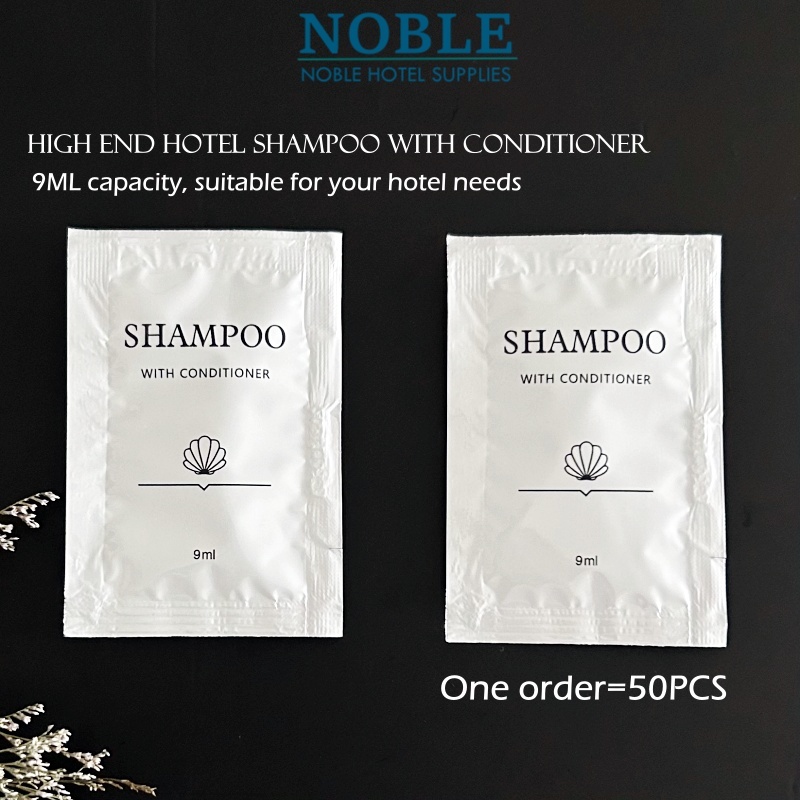 Noble hotel supplies Hotel Shampoo with Conditioner Sachet 9ml Travel ...