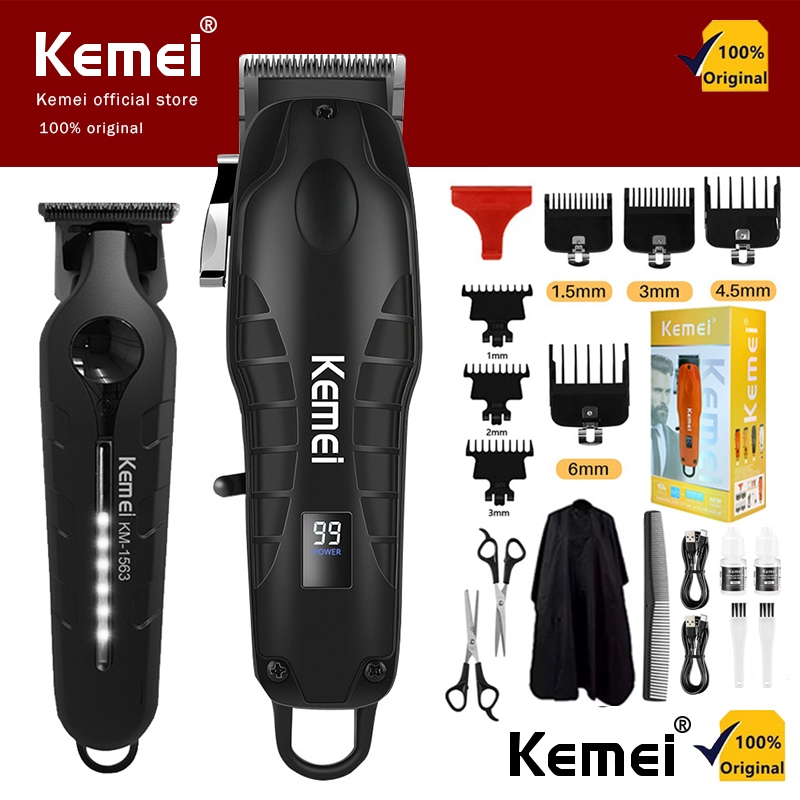 Kemei Professional Hair Clipper SET Electric Rechargeable Cordless ...