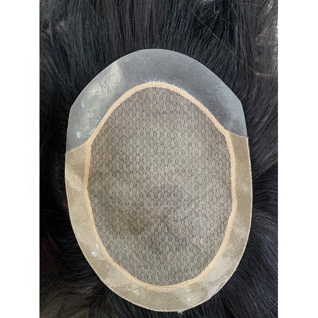 Breathable New Silk Base with PU Side Biological Scalp Front Natural ...