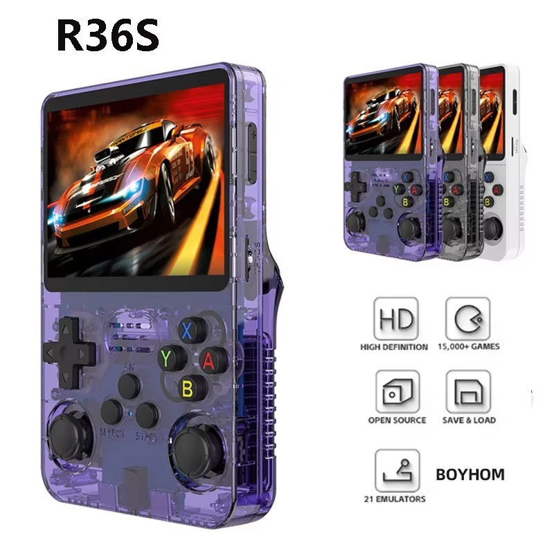 R36S Retro Handheld Video Game Console Handheld Dual System 3.5 Inch ...