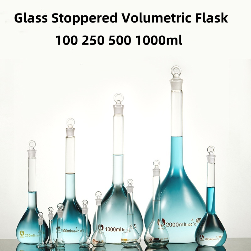 Glass stoppered volumetric flask 100 250 500 1000ml-1Pcs | Shopee ...