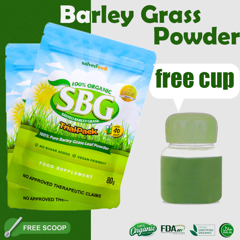 SBG Barley Grass Powder Original Salveo Barley Grass Trial Pack 80 ...