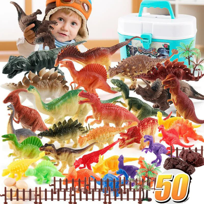 Dinosaur model set of 48 pieces, educational toys for children ...